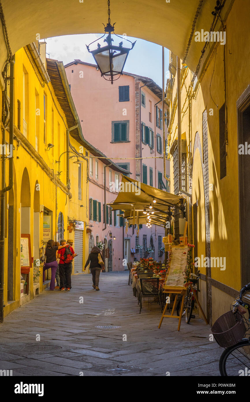 Italy, Tuscany, Lucca, street near amphitheatre Stock Photo - Alamy