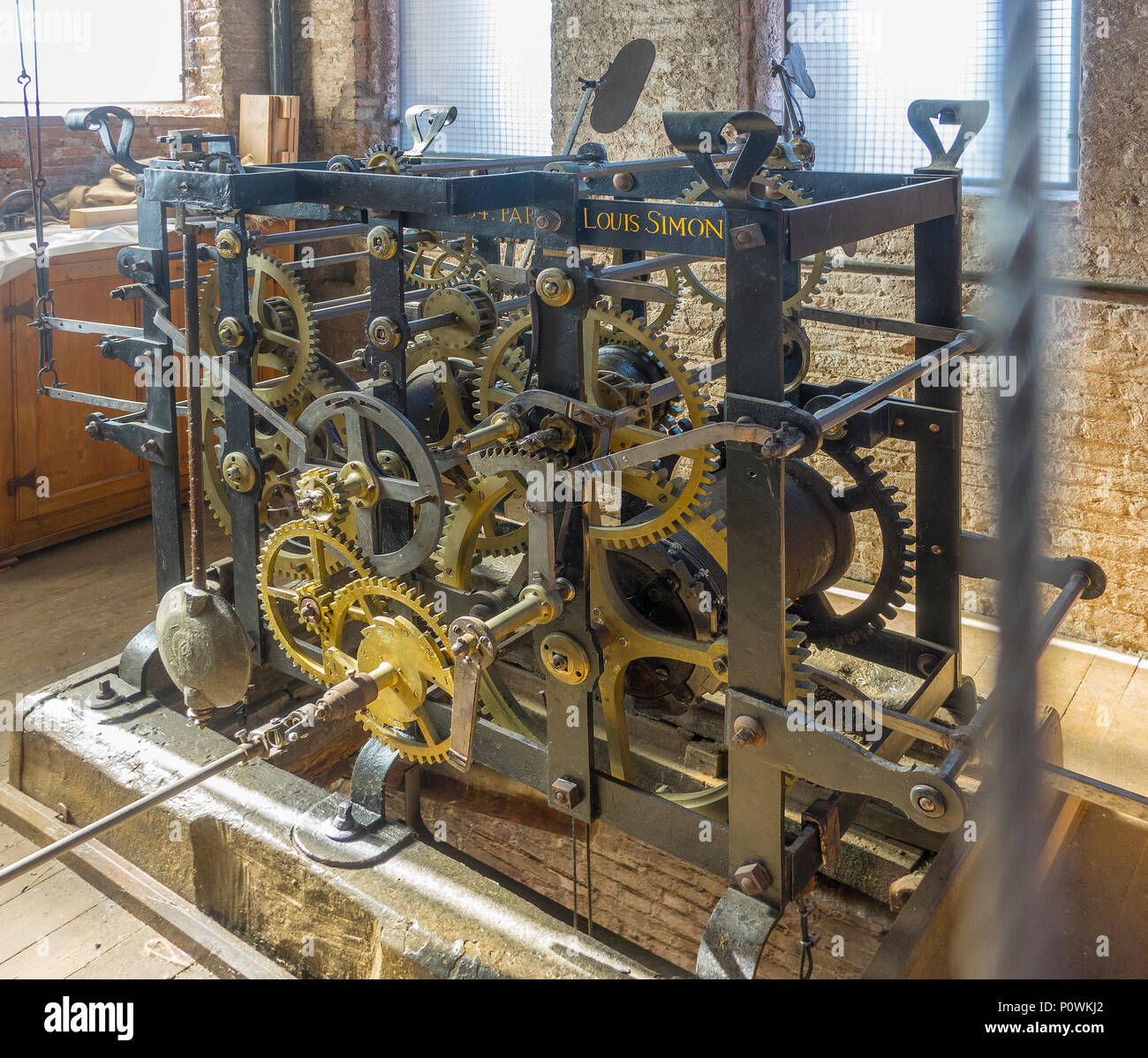 Italy, Tuscany, Lucca, Torre delle Ore clock works Stock Photo - Alamy