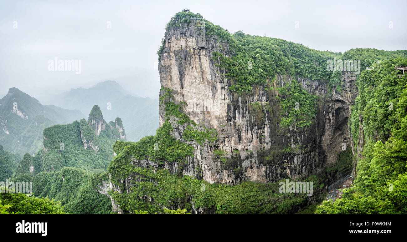 Panorama tianmen mountain peak hi-res stock photography and images - Alamy