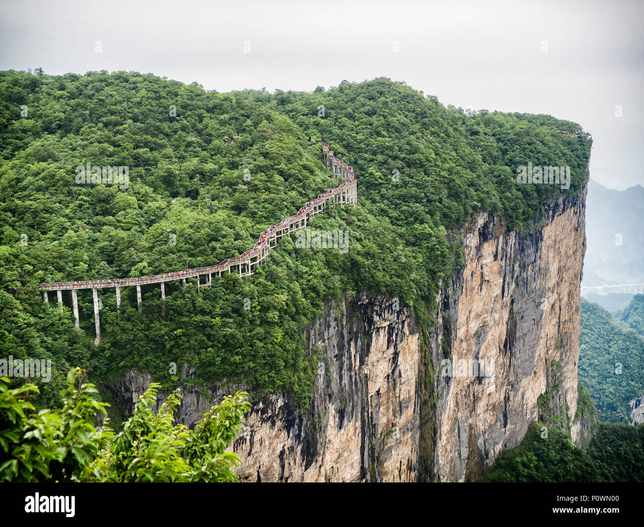 The Cliff Hanging Walkway at Tianmen Mountain, The Heaven's Gate at ...