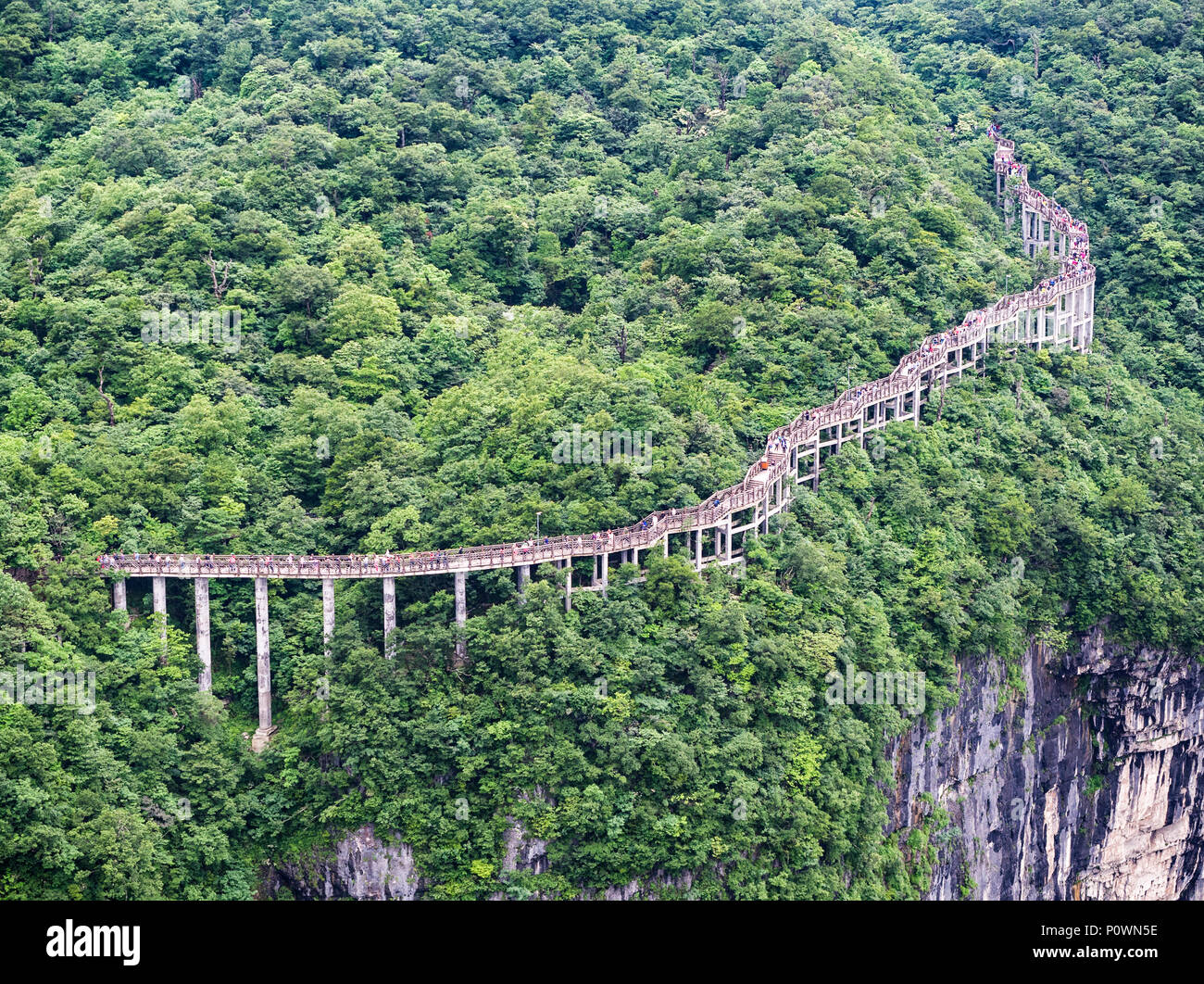 The Cliff Hanging Walkway at Tianmen Mountain, The Heaven's Gate at ...