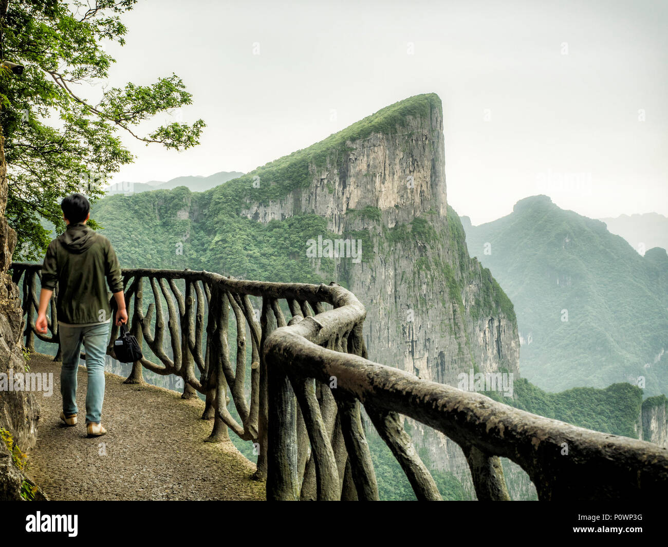The Cliff Hanging Walkway at Tianmen Mountain, The Heaven's Gate at ...