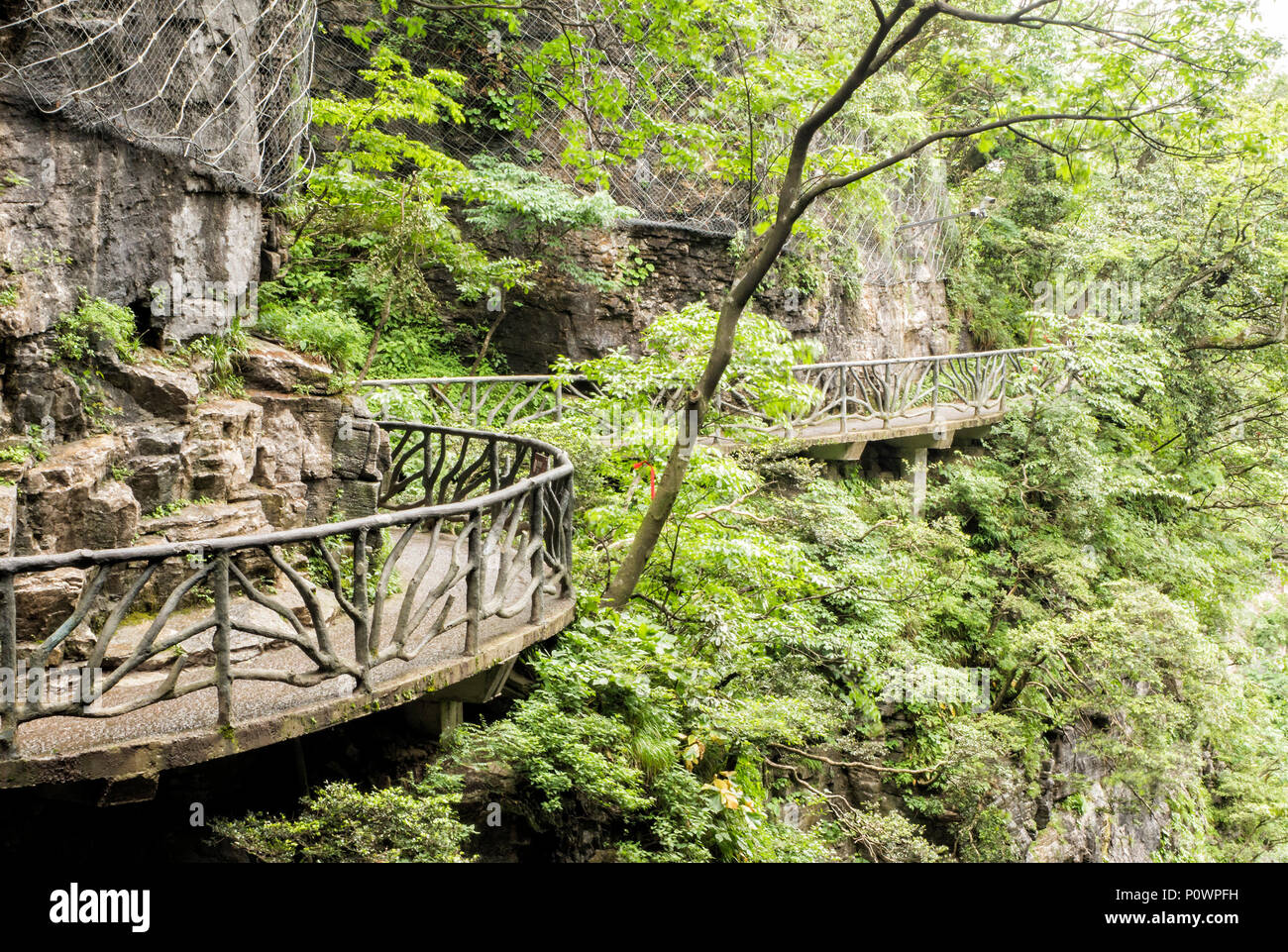 The Cliff Hanging Walkway at Tianmen Mountain, The Heaven's Gate at ...