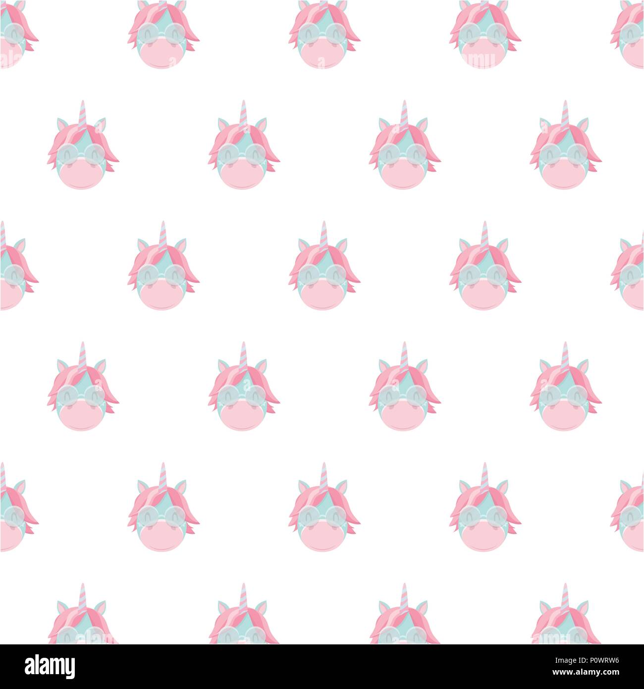 Seamless cute unicorn pattern vector illustration Stock Vector Image ...
