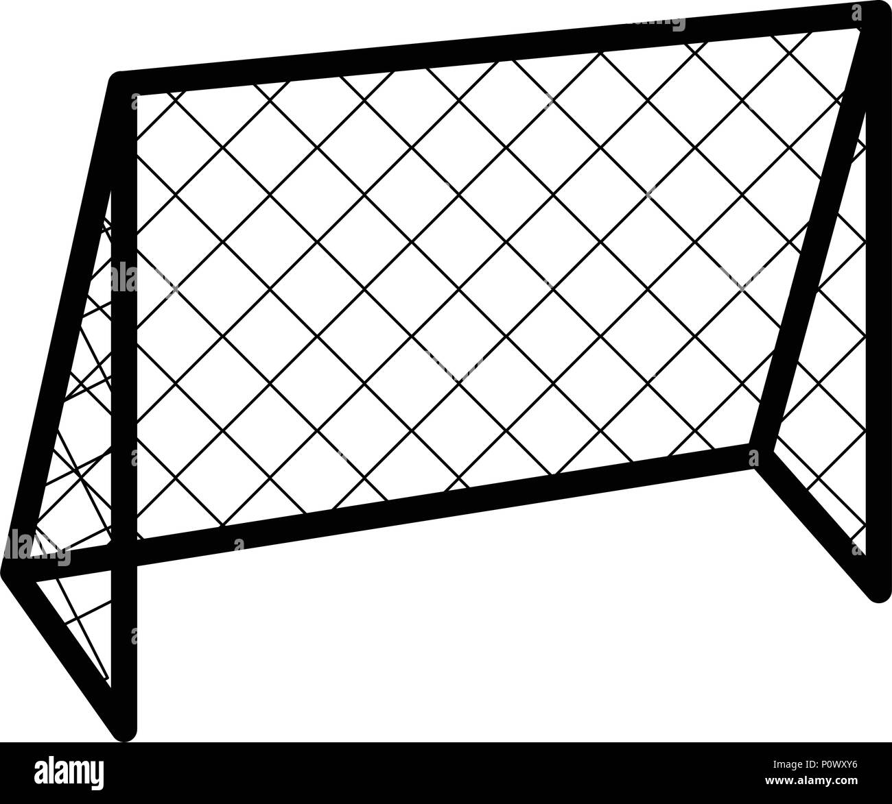 Soccer net white background isolated Black and White Stock Photos ...