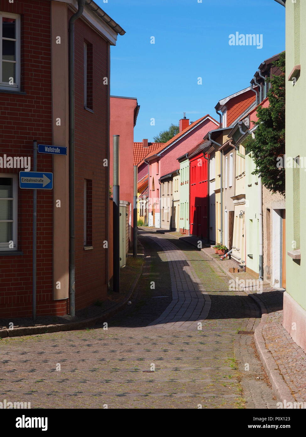 Colorful houses in Barth, Germany Stock Photo - Alamy
