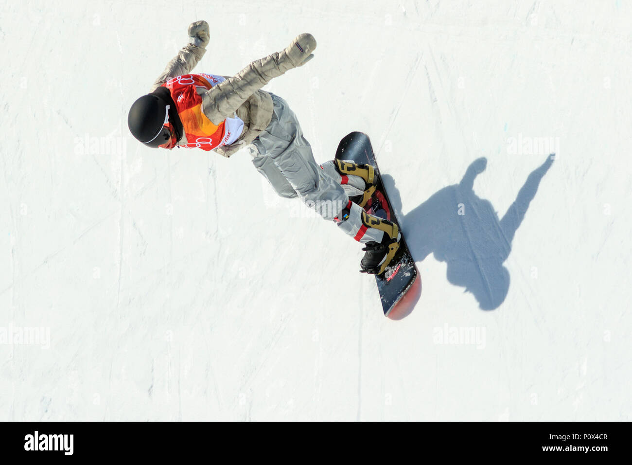 Chase Josey (USA) competing in the Men's Snowboarding Half Pipe ...