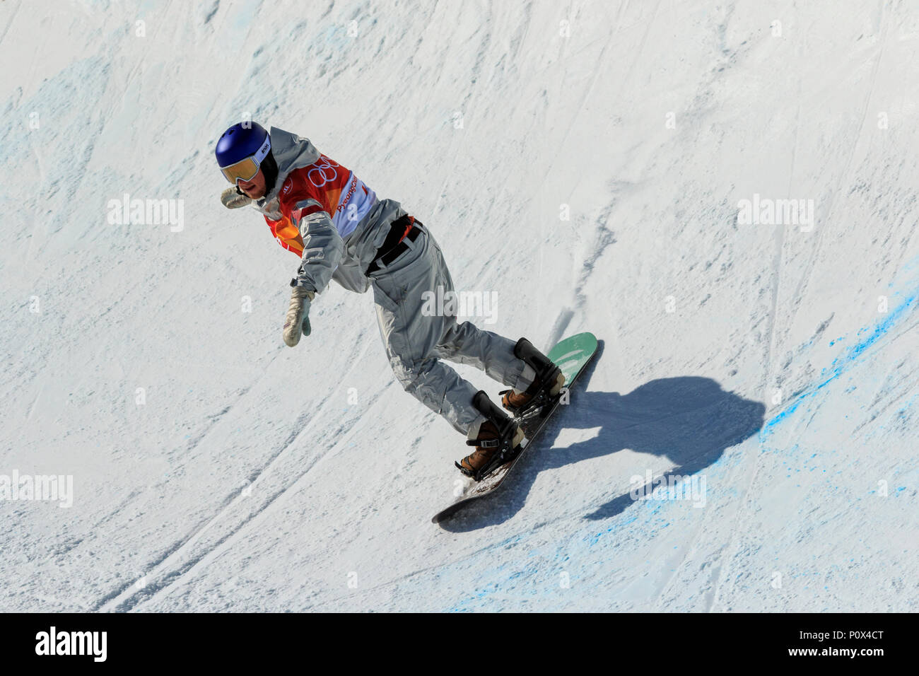 Ben Ferguson (USA) competing in the Men's Snowboarding Half Pipe ...