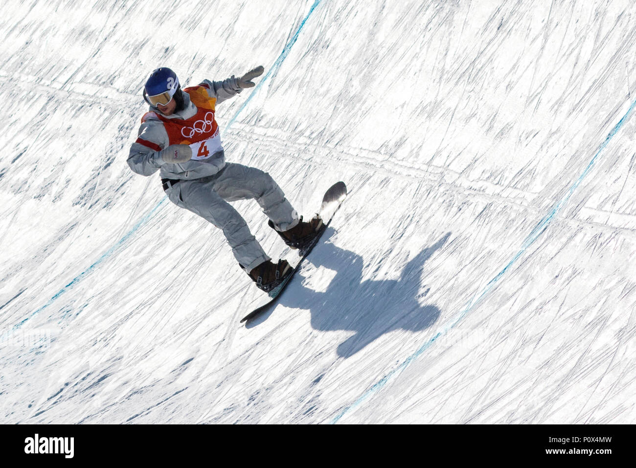 Ben Ferguson (USA) competing in the Men's Snowboarding Half Pipe ...