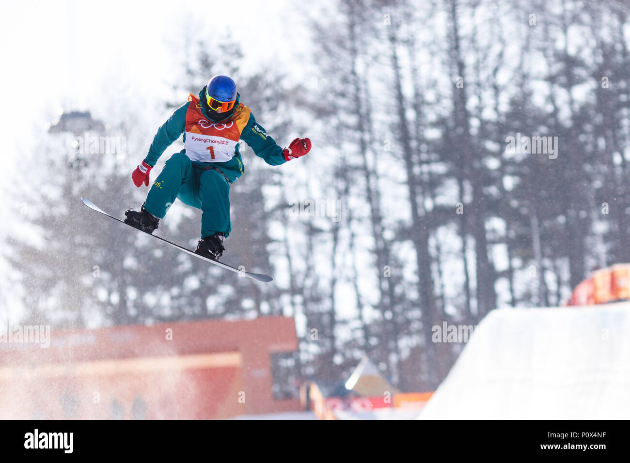 Scotty James (AUS) competing in the Men's Snowboarding Half Pipe ...