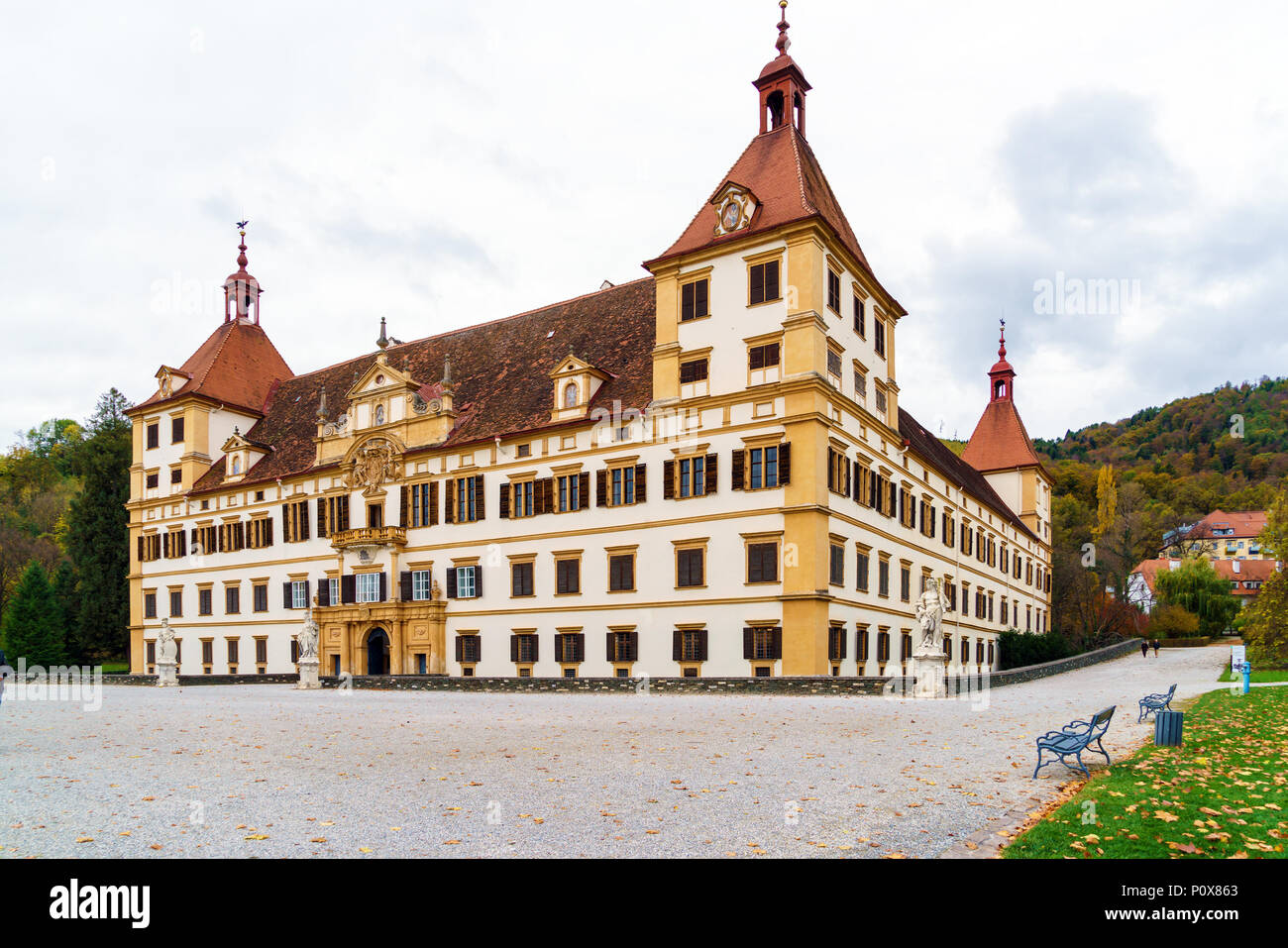 Eggenberg Baroque Palace or Schloss (1625) near Graz, Styria, Austria ...
