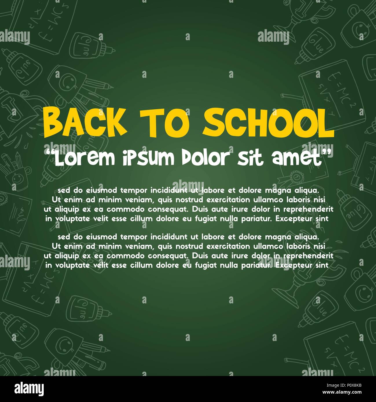 Back to school design greeting card Stock Vector Image & Art - Alamy