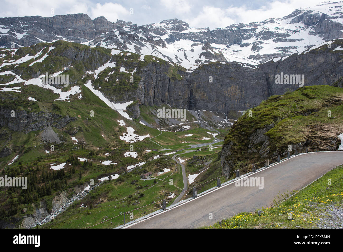 Klausenpass switzerland, mountain pass between altdorf to linthal Stock ...