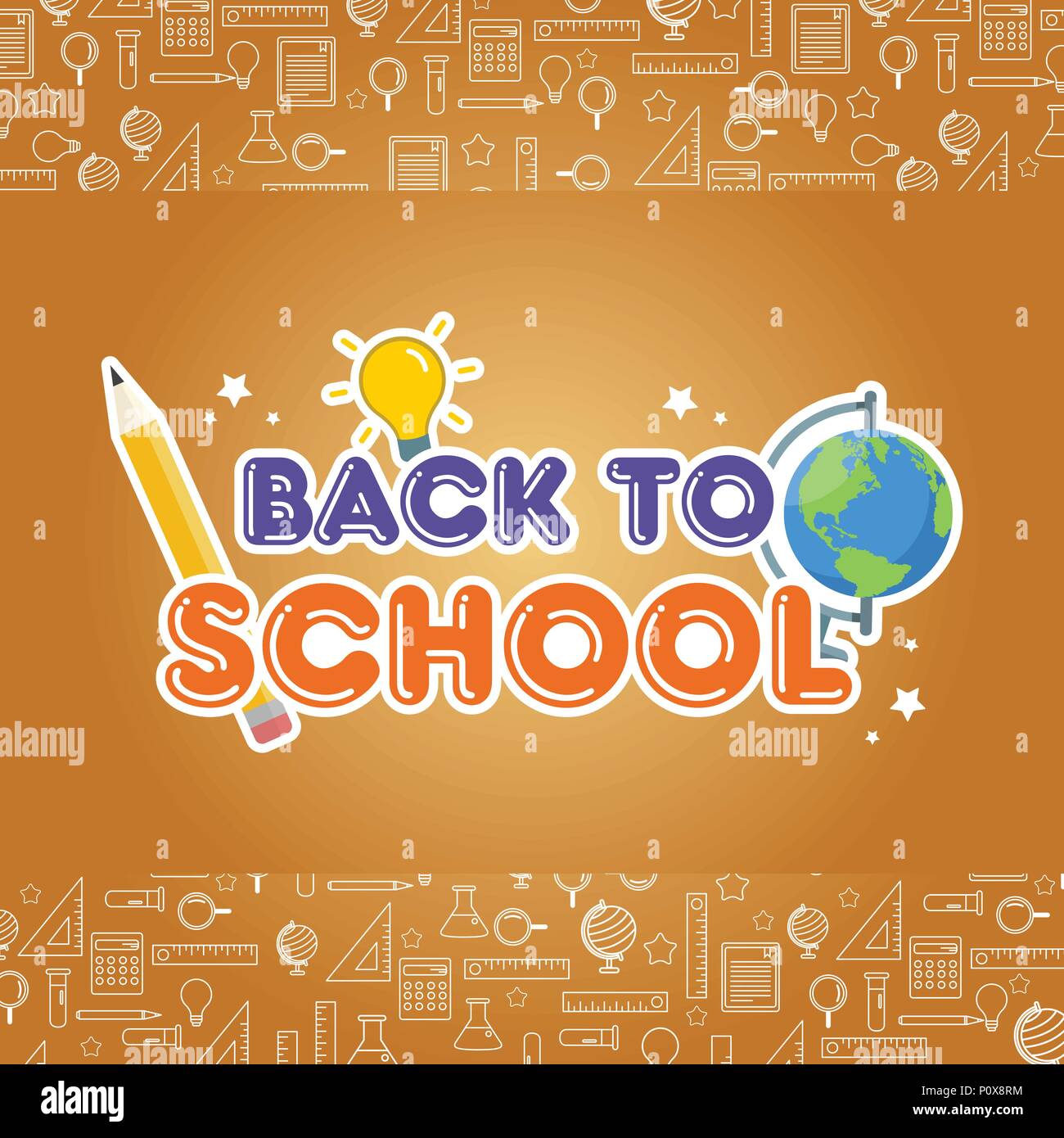 Back to school poster welcome education Stock Vector Image & Art - Alamy