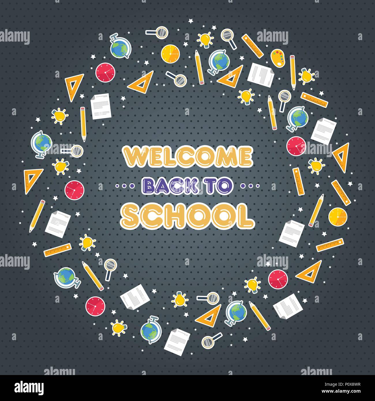 Back to school welcome education Stock Vector Image & Art - Alamy