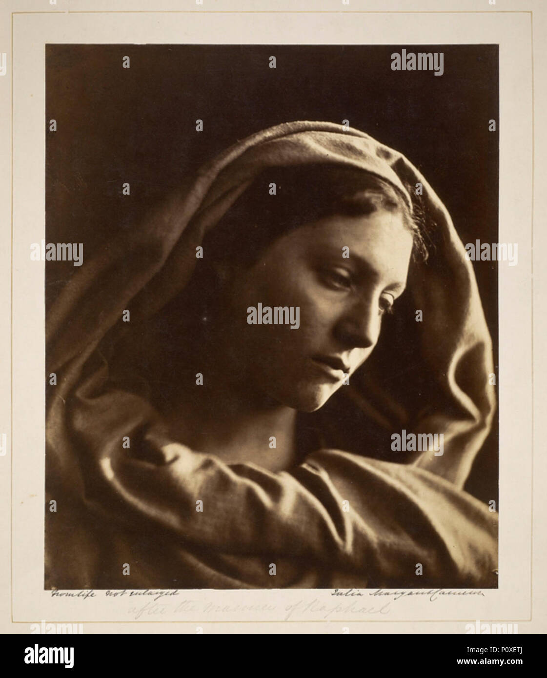 'Mary Mother' (Mary Hillier) by Julia Margaret Cameron 1867 Stock Photo ...