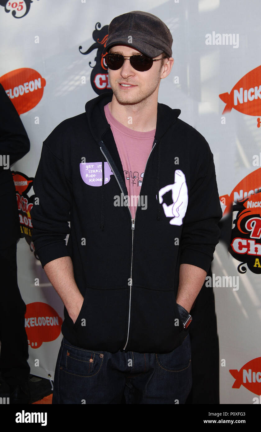 Justin Timberlake arriving at the 18th Nickelodeon Awards Annual Kids ...
