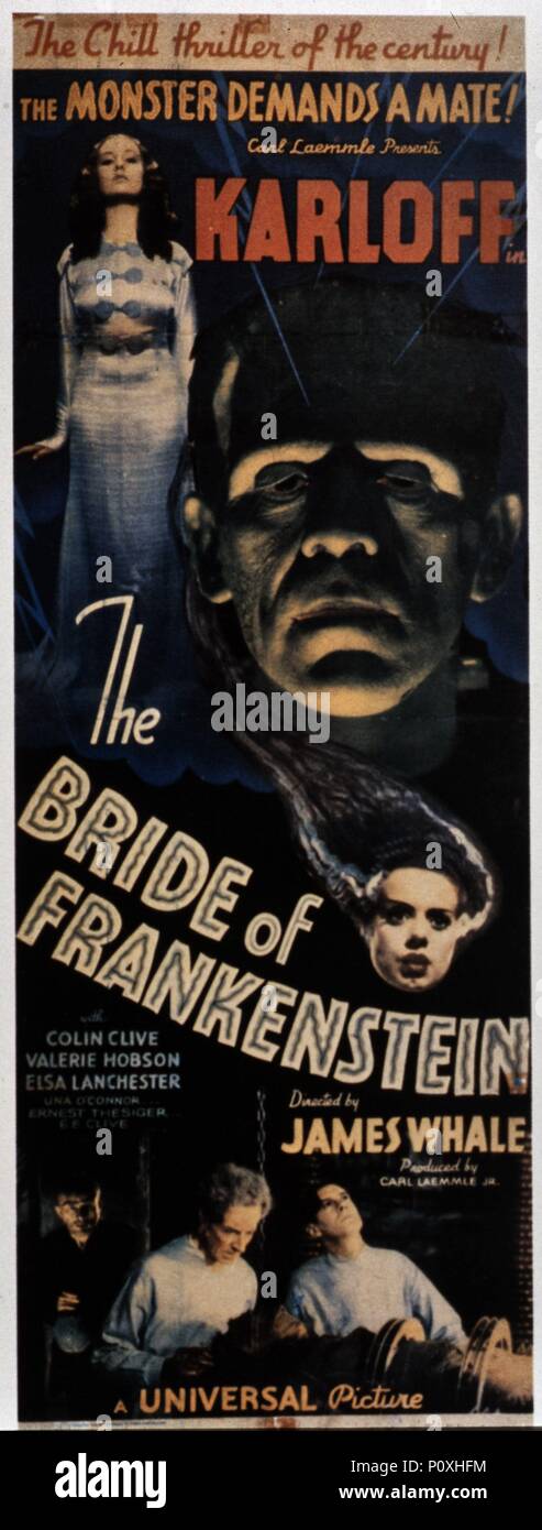 Original Film Title: BRIDE OF FRANKENSTEIN, THE. English Title: BRIDE ...
