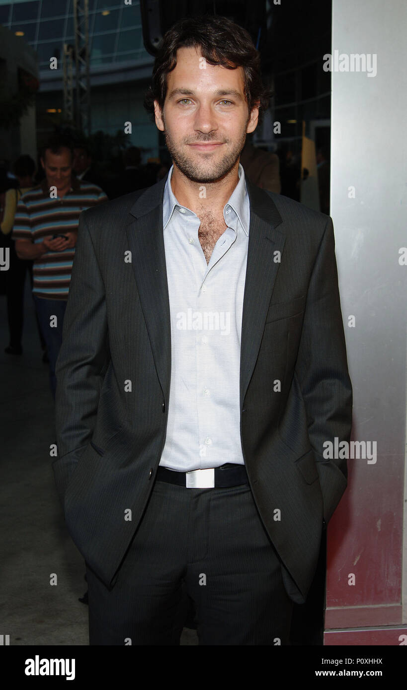 Paul Rudd arriving at the 40 Year-Old Virgin at the Arclight Theatre in ...