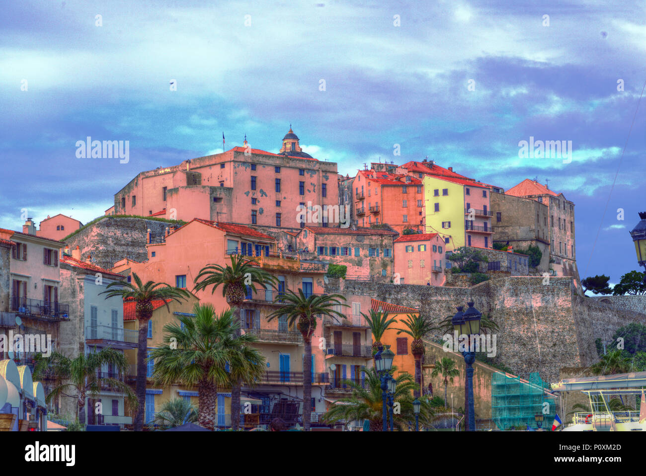 Colors of the old town of Ajaccio, capital city of Corsica Stock Photo ...