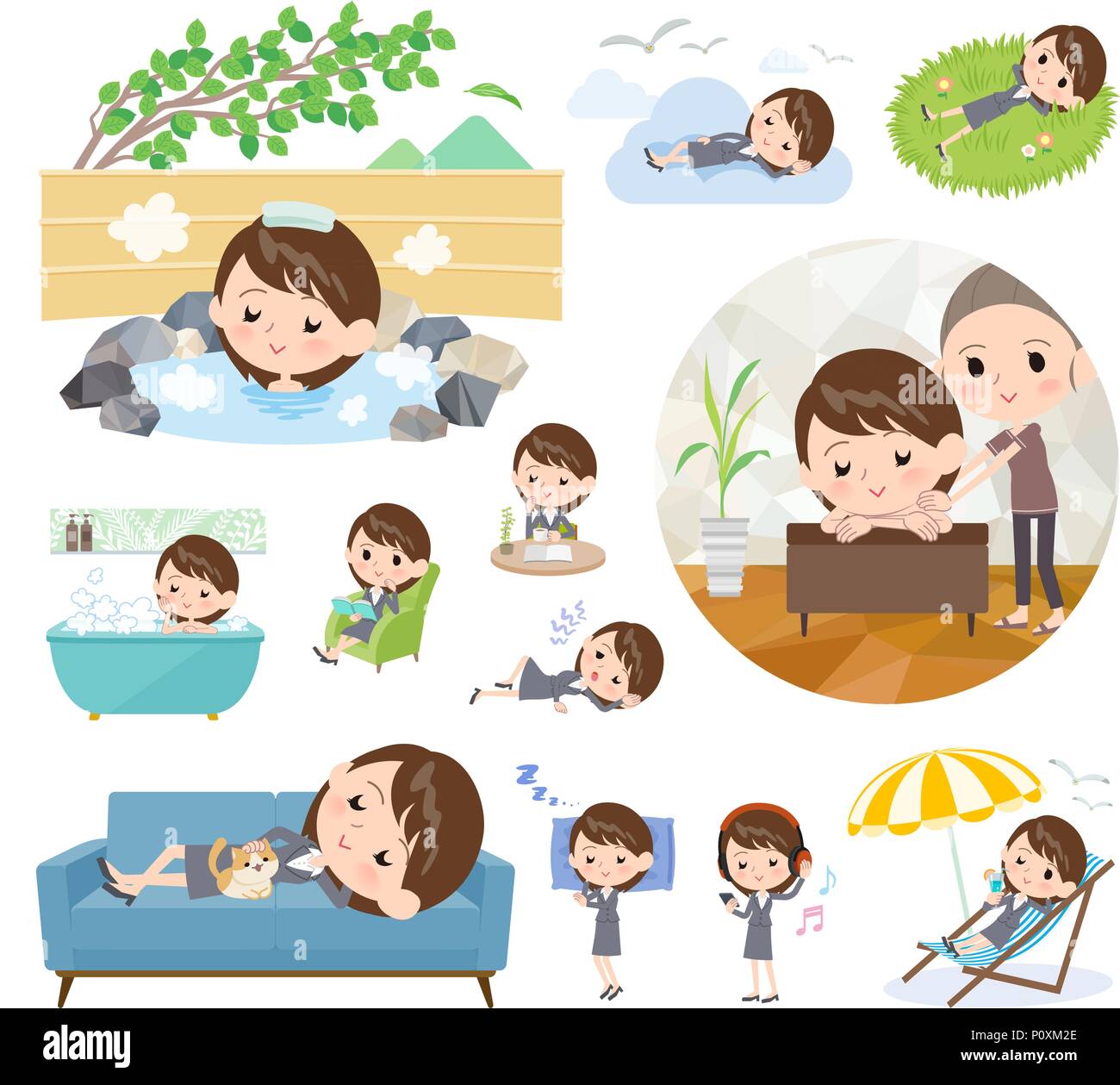Salon familiar Stock Vector Images - Alamy