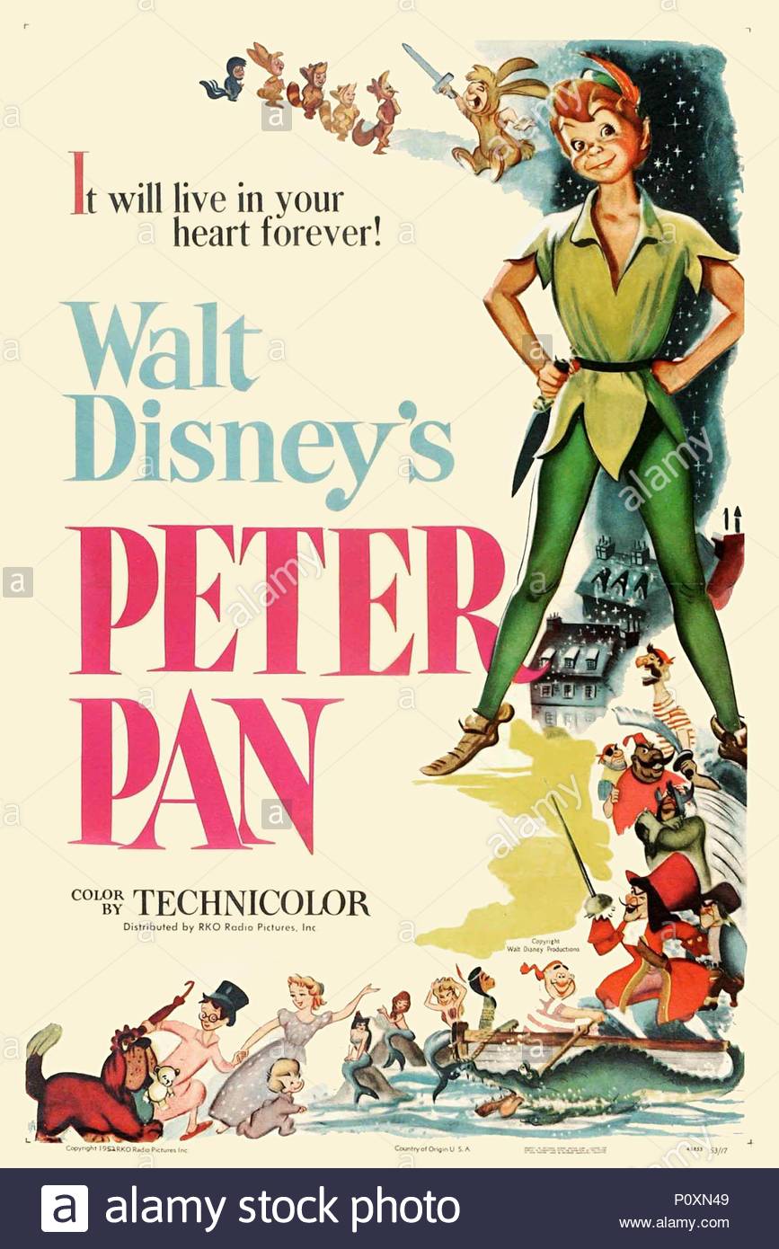Peter Pan 1953 Animation Stock Photos & Peter Pan 1953 Animation Stock ...