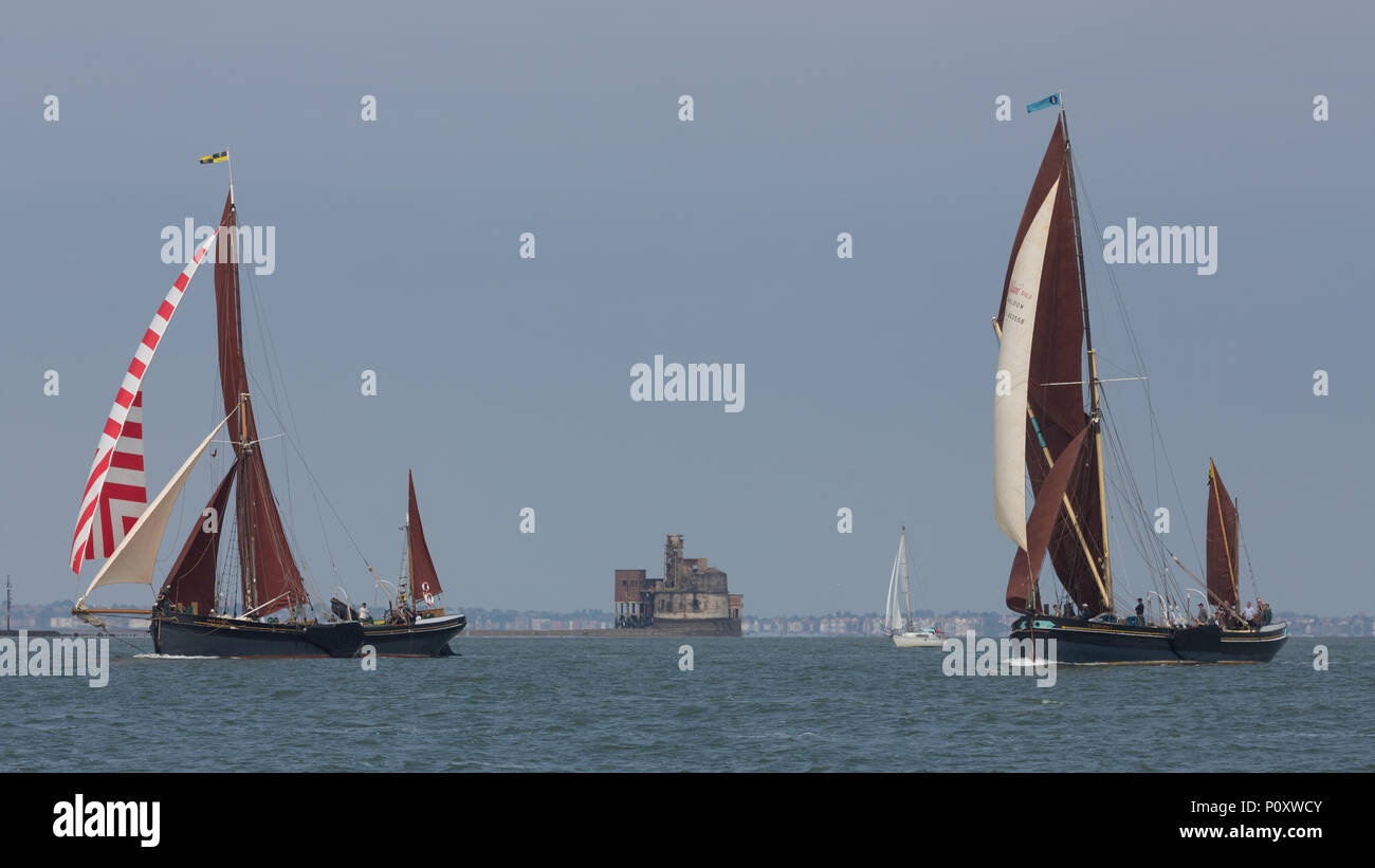 River Medway, Kent, United Kingdom. 9th June, 2018. Marjorie and Edith ...