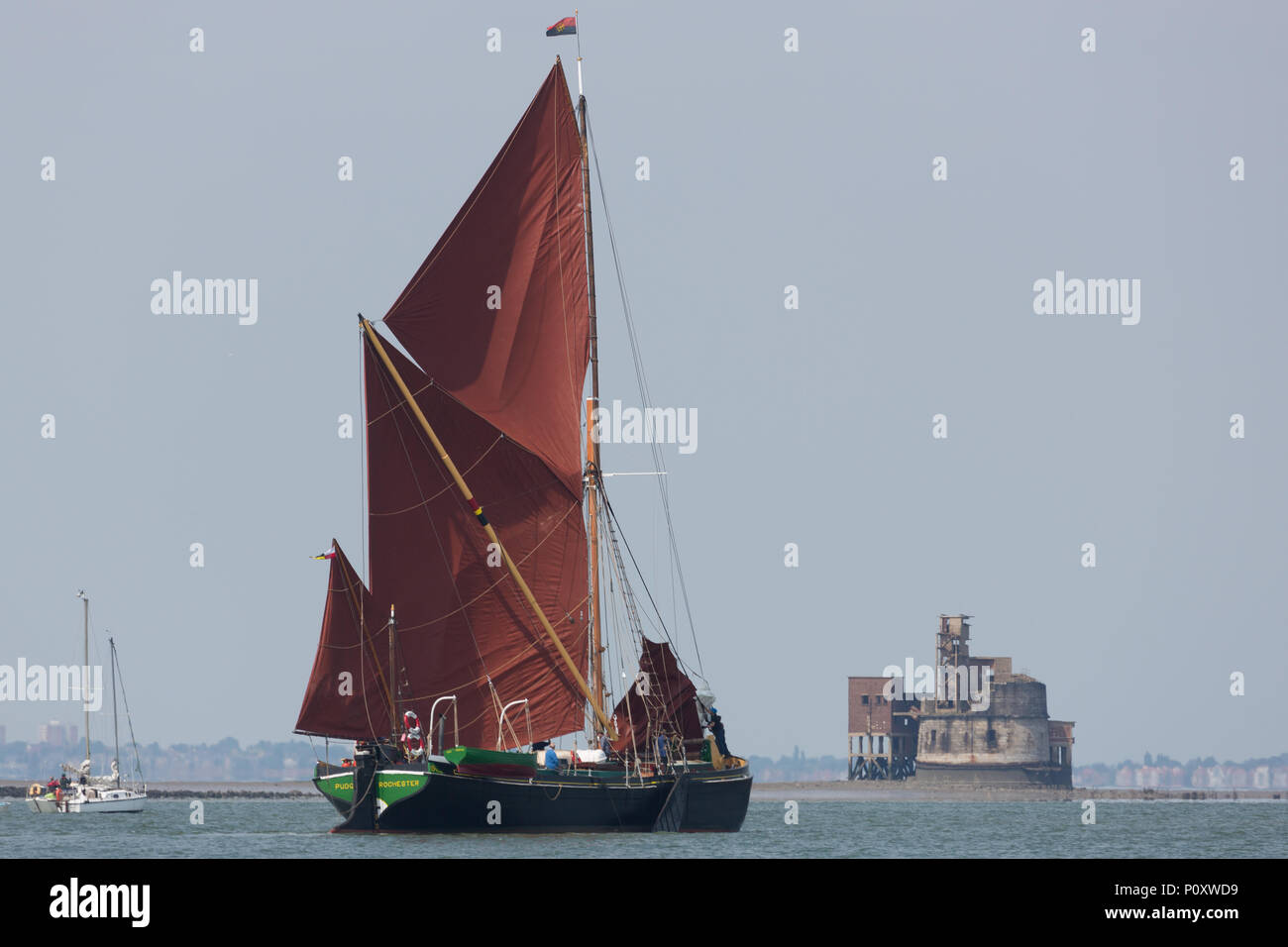 River Medway, Kent, United Kingdom. 9th June, 2018. SB Pudge sailing ...