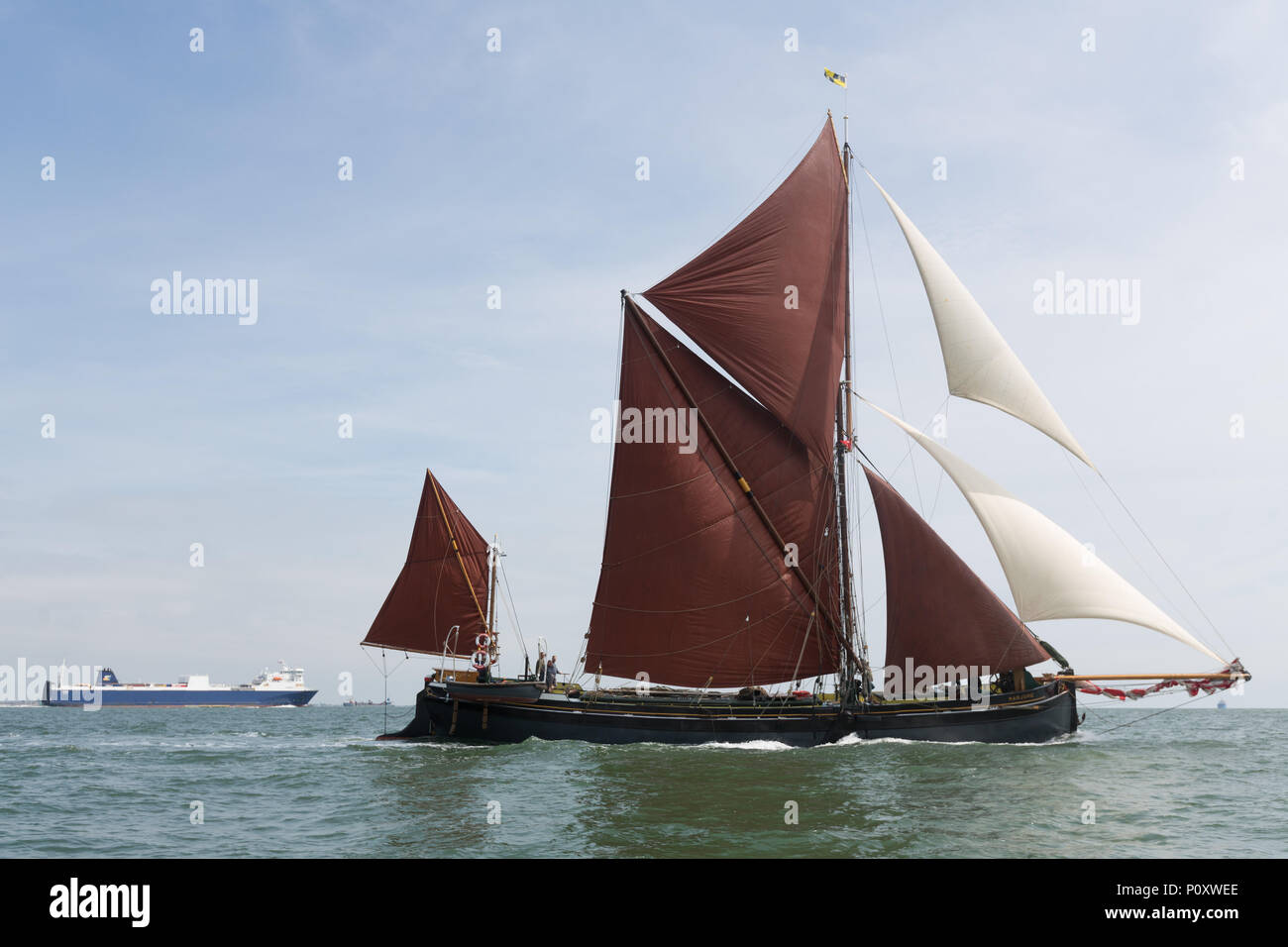 River Medway, Kent, United Kingdom. 9th June, 2018. SB Marjorie passed ...