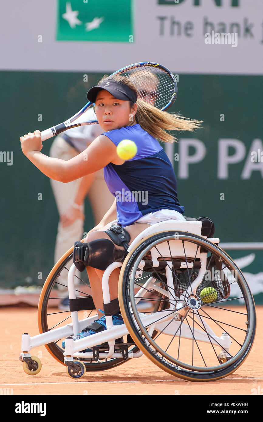 Paris, France. 9th June, 2018. Yui Kamiji (JPN) Tennis : Yui Kamiji of ...