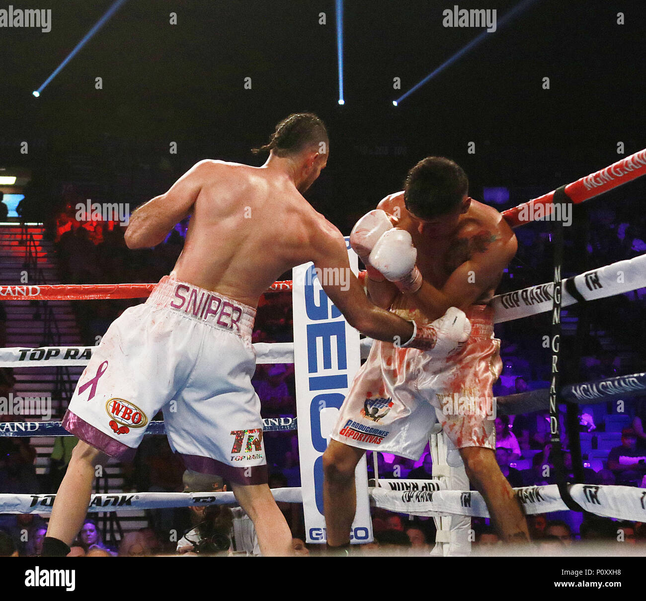 Las Vegas, Nevada, USA. 10th June, 2018. Boxer Jose Pedraza defeats ...