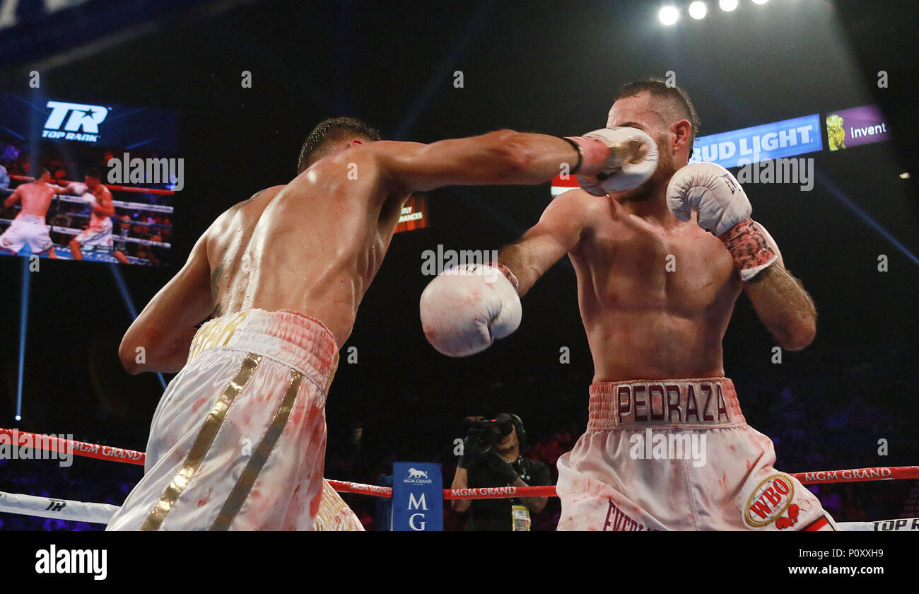 Las Vegas, Nevada, USA. 10th June, 2018. Boxer Jose Pedraza defeats ...