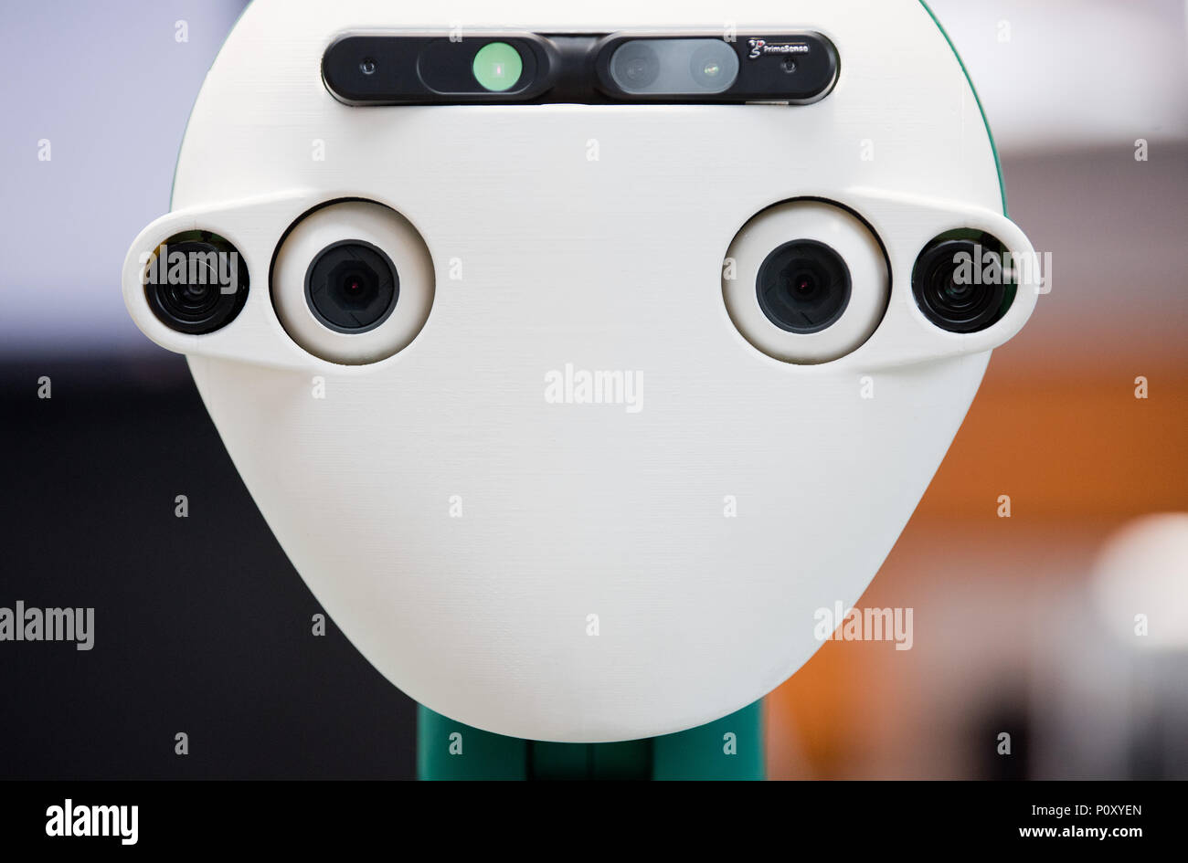 10 June 2018, Hanover, Germany: A robot ARMAR-6 by KIT (Karlsruhe ...