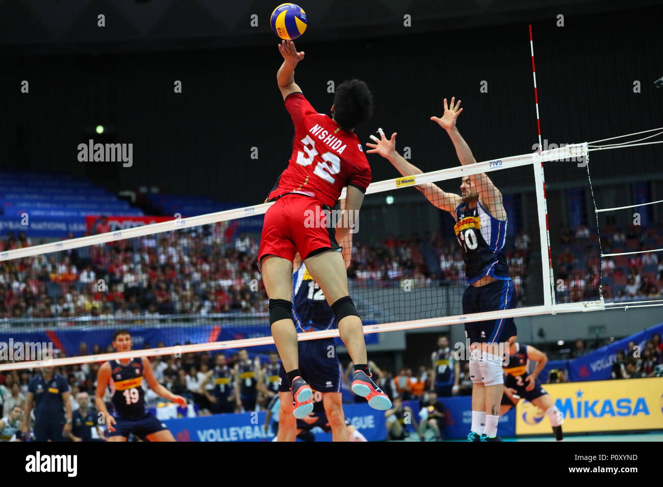 Osaka, Japan. 10th June, 2018. Yuji Nishida (JPN) Volleyball : FIVB ...