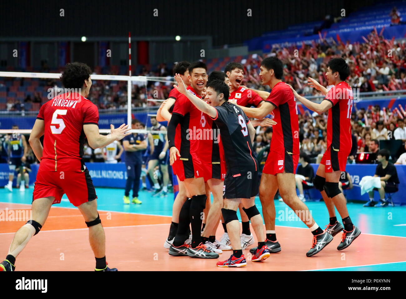 Osaka, Japan. 10th June, 2018. Japan team group (JPN) Volleyball : FIVB ...