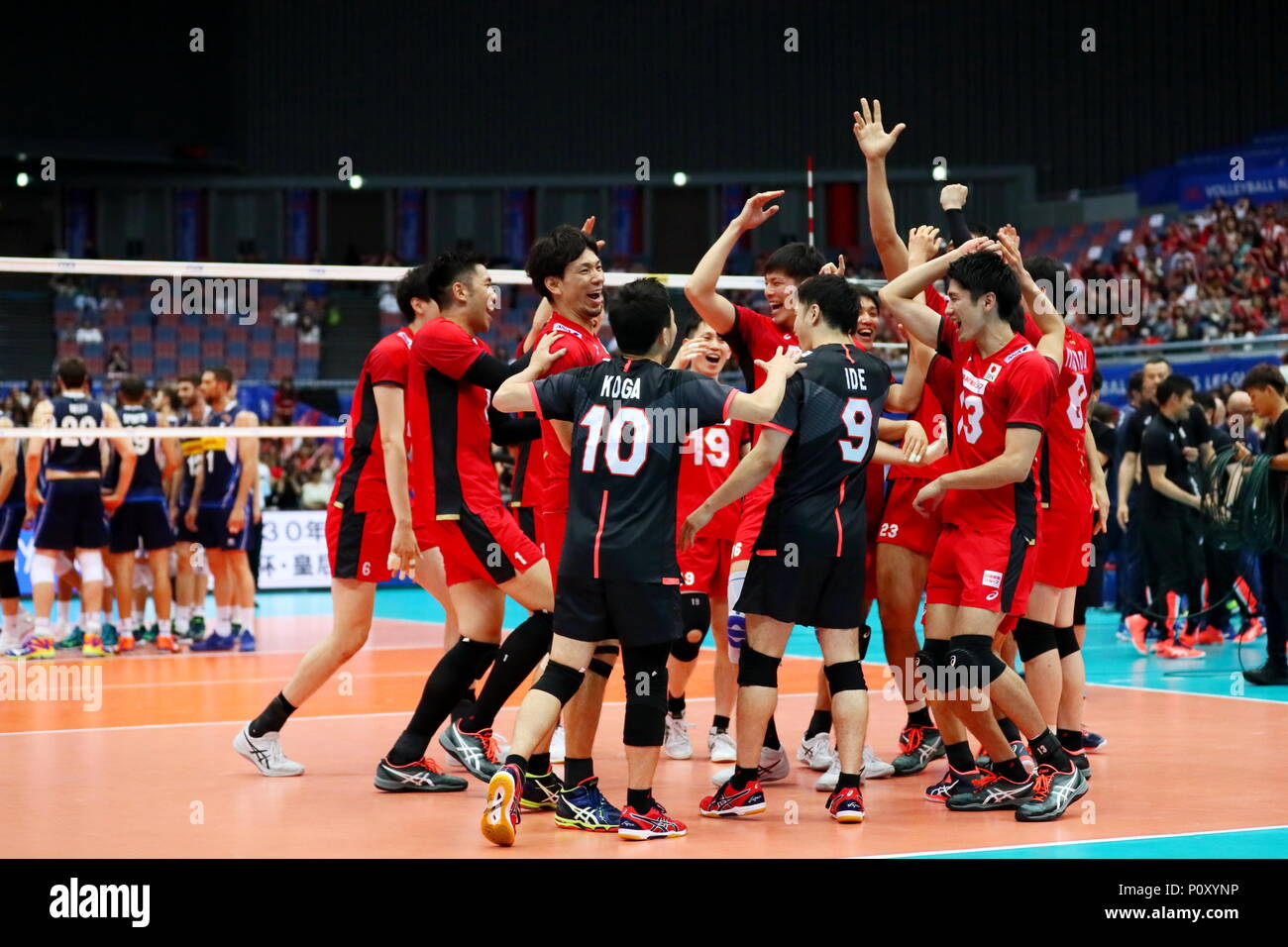 Osaka, Japan. 10th June, 2018. Japan team group (JPN) Volleyball : FIVB ...