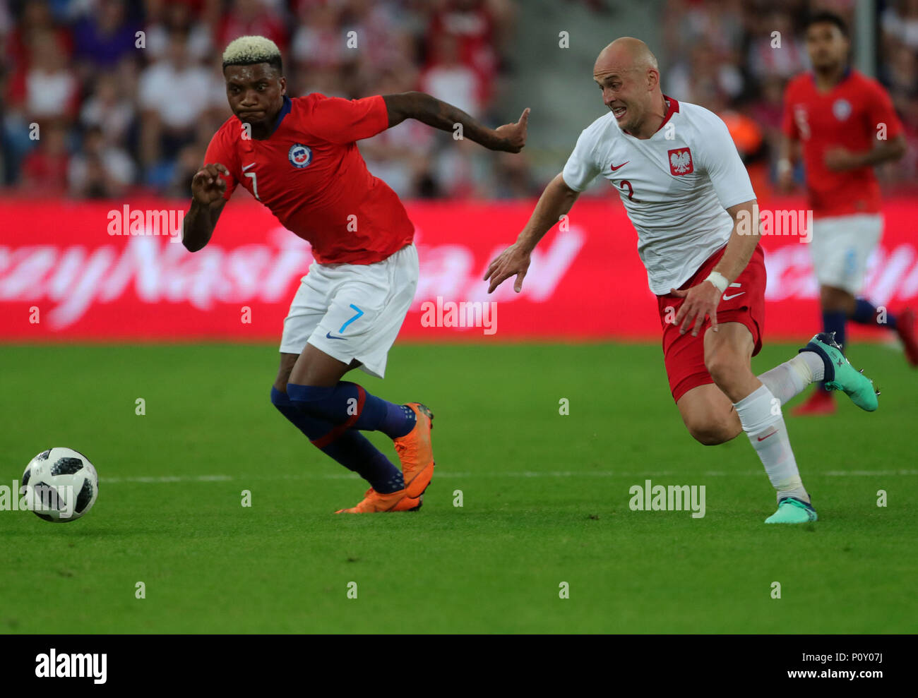 8 June 2018, Poznan, Poland: Soccer, Friendly Match Poland vs. Chile at ...