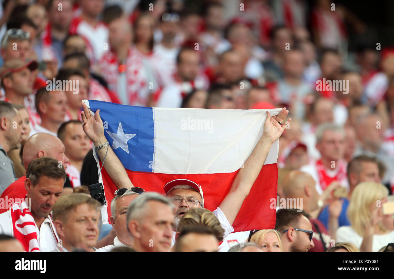 8 June 2018, Poznan, Poland: Soccer, Friendly Match Poland vs. Chile at ...