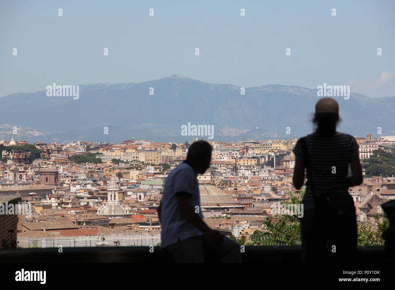 Rome, Italy. 10th June 2018. Scenes on the Gianicolo Hill in Rome.The ...