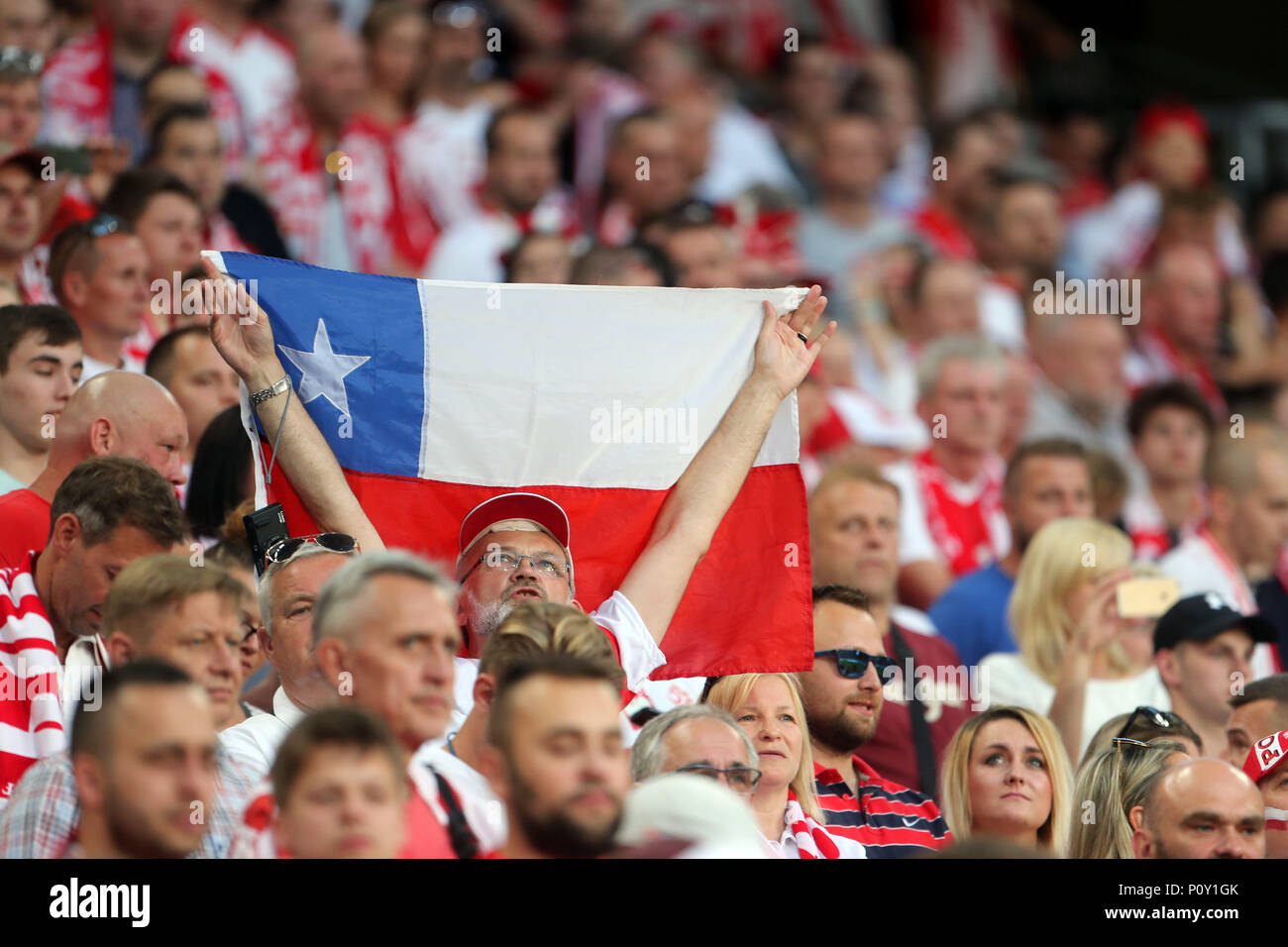 8 June 2018, Poznan, Poland: Soccer, Friendly Match Poland vs. Chile at ...