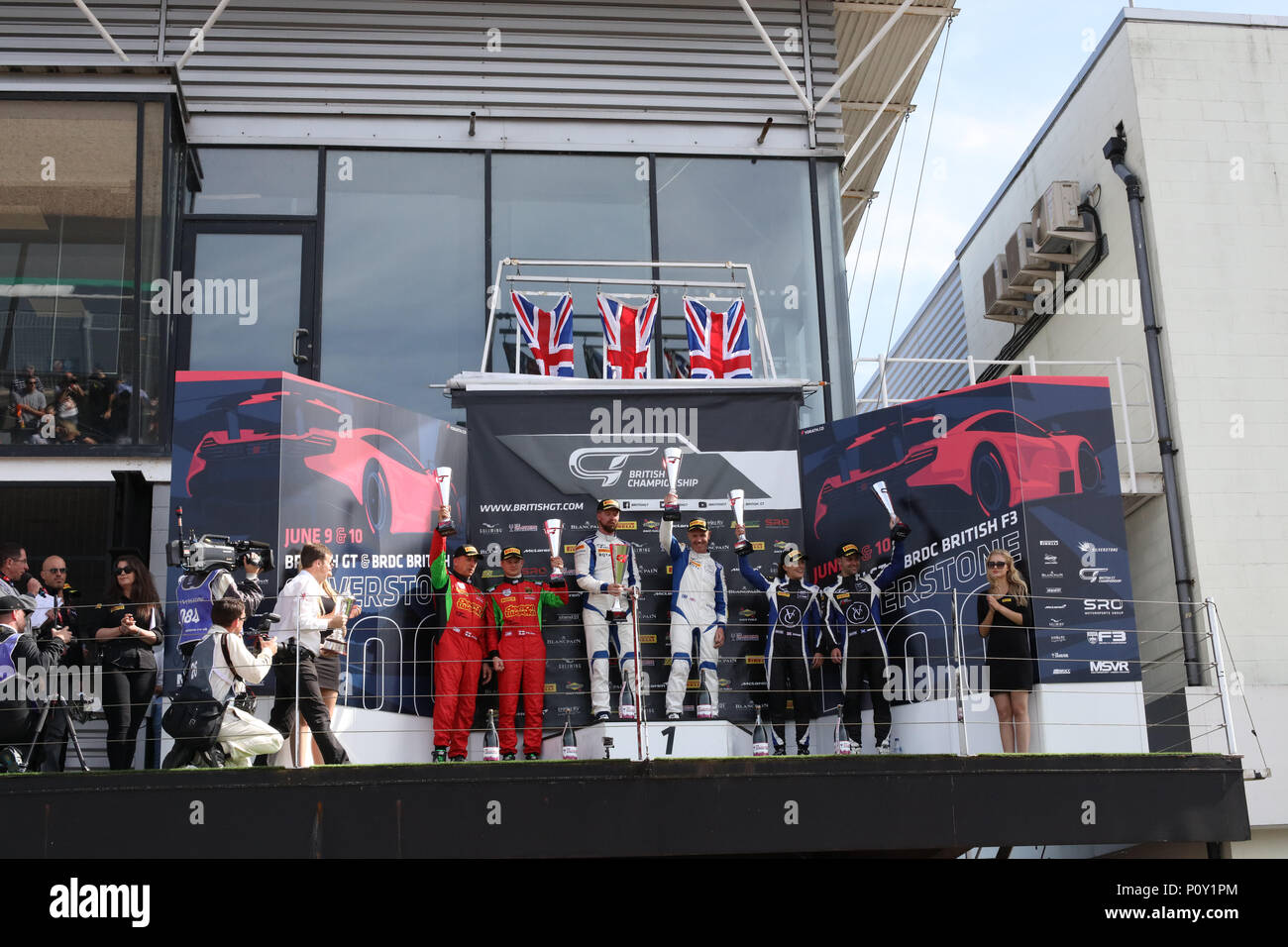Silverstone, United Kingdom. 10th Jun, 2018. British GT Podium for GT3 ...