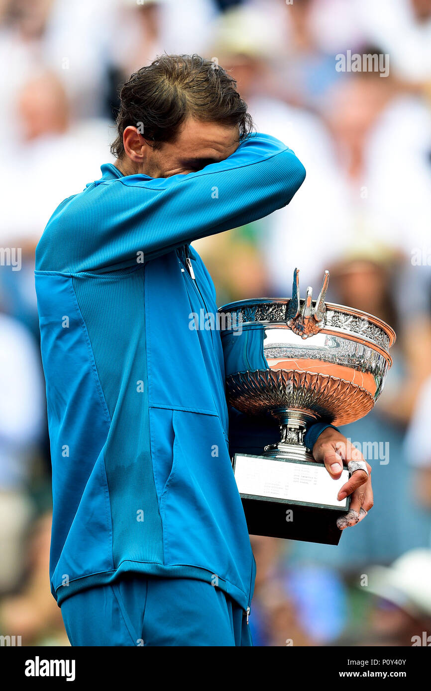 Roland Garros, Paris, France. 10th June, 2018. French Open tennis mens ...