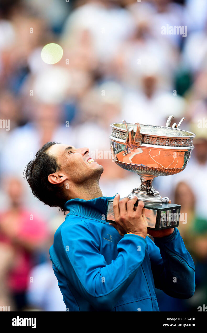 Roland Garros, Paris, France. 10th June, 2018. French Open tennis mens ...