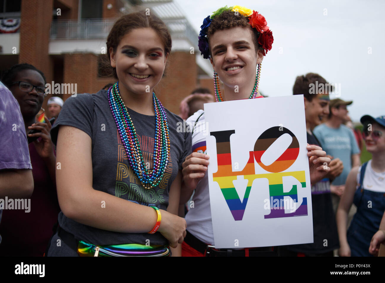 Philadelphia, PA, USA. 10th June, 2018. Spectators pose while watching ...