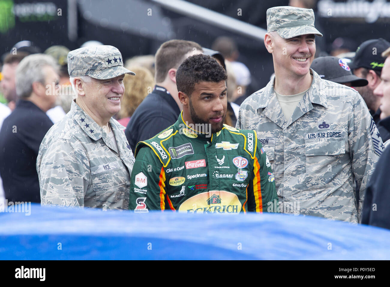 Brooklyn, Michigan, USA. 10th June, 2018. NASCAR driver BUBBA WALLACE ...