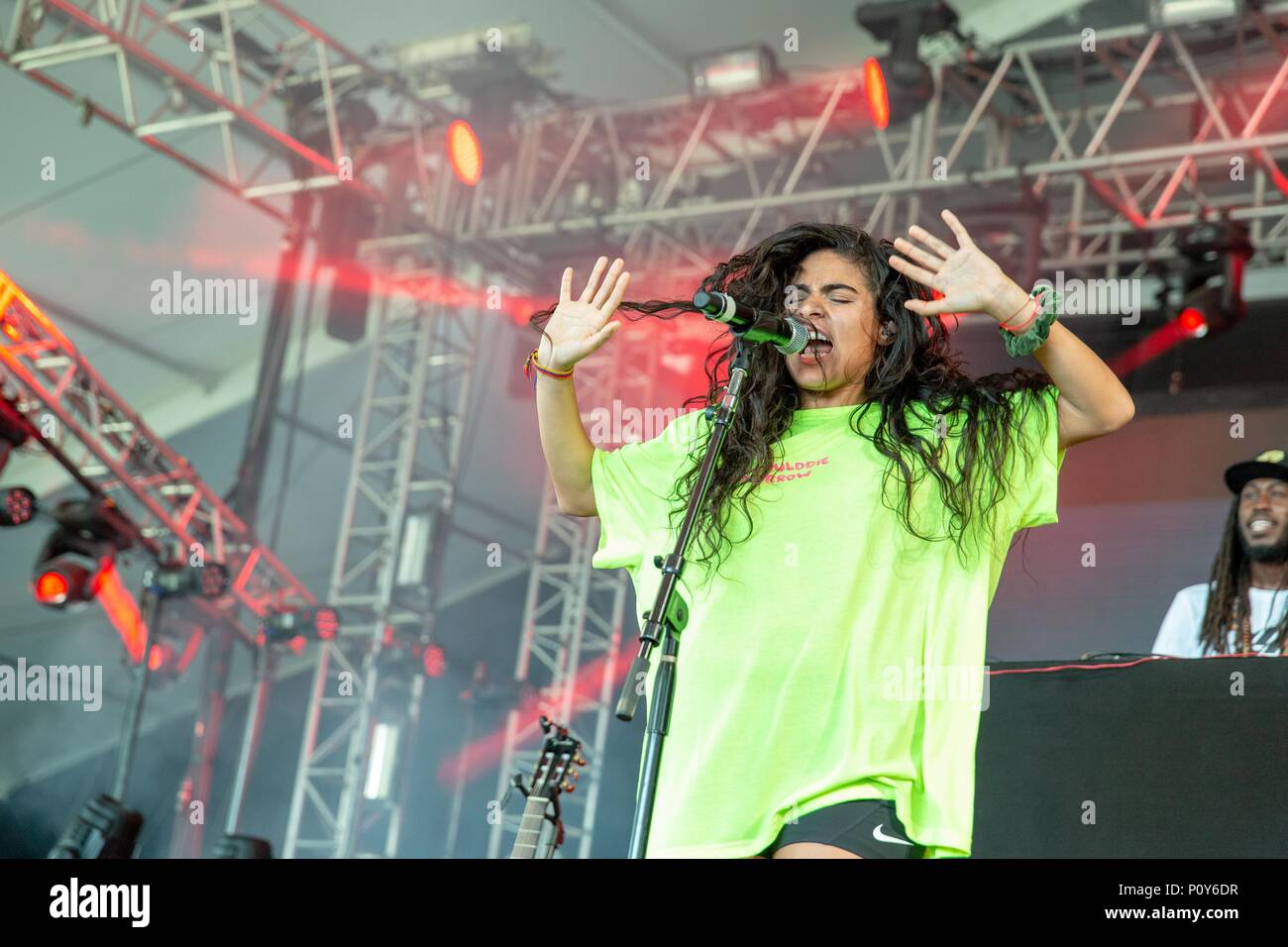 Manchester, Tennessee, USA. 9th June, 2018. JESSIE REYEZ during Bonnaroo Music Festival 2018 in ...