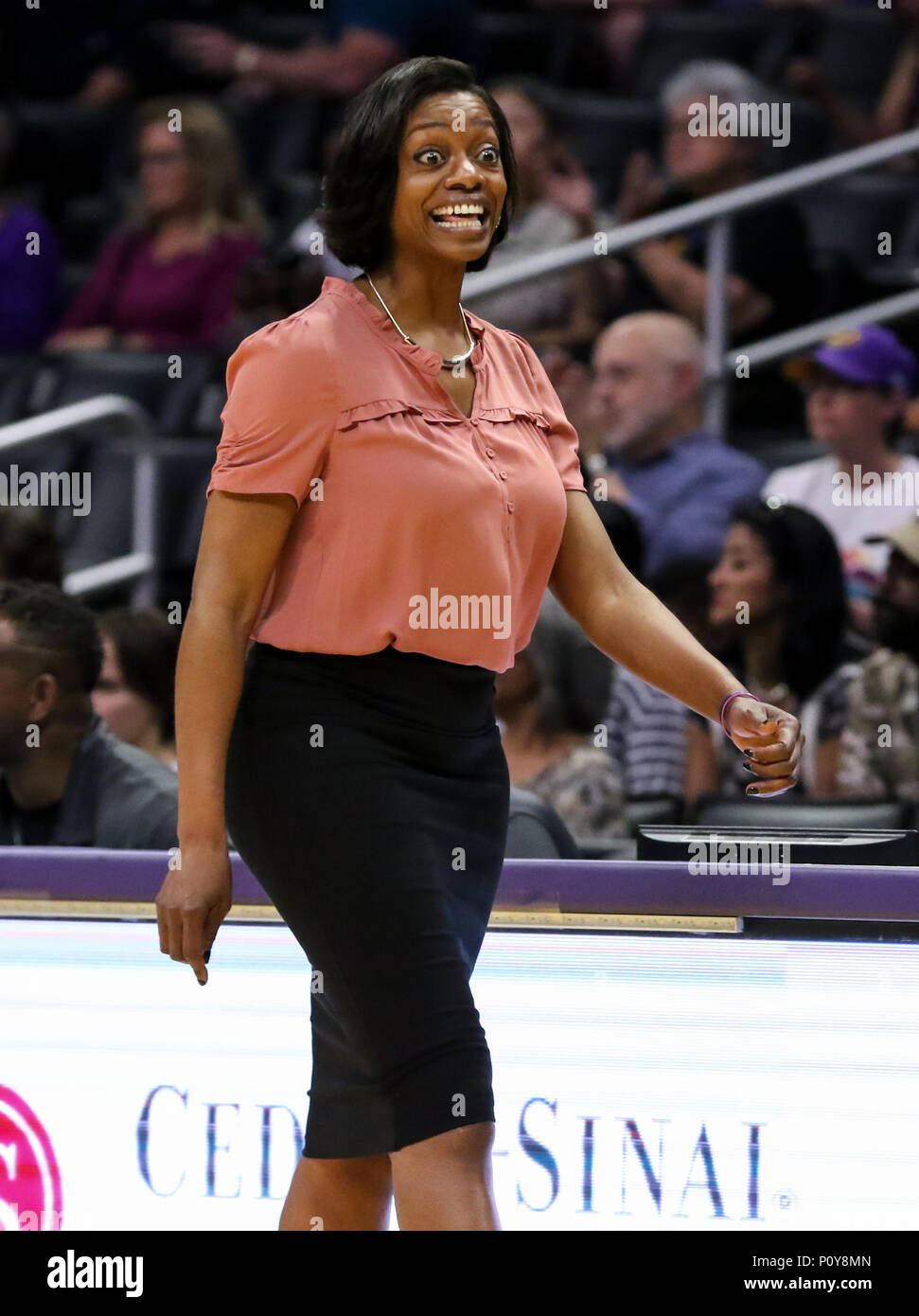 Chicago Sky coach Amber Stocks during the Chicago Sky vs Los Angeles ...