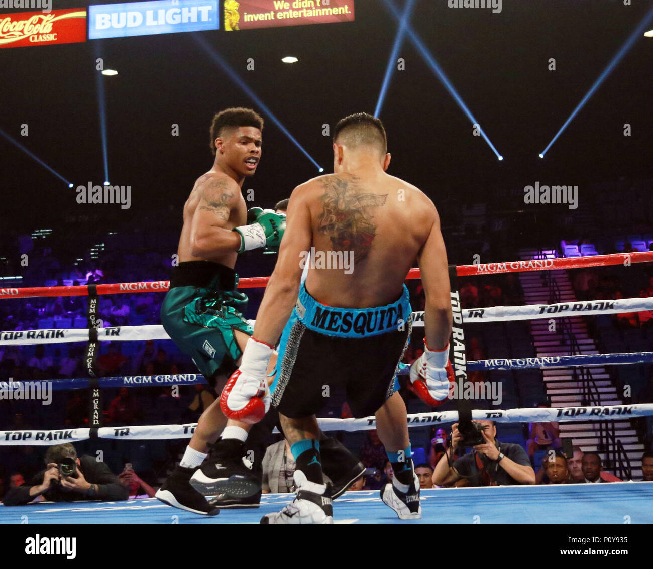 Las Vegas, Nevada, USA. 10th June, 2018. Boxer Shakur Stevenson defeats ...