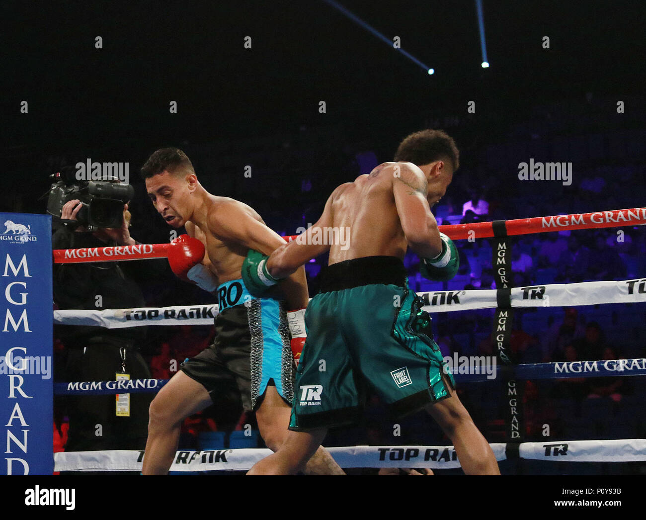 Las Vegas, Nevada, USA. 10th June, 2018. Boxer Shakur Stevenson defeats ...