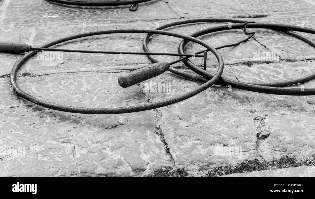 Ancient vintage style games in black and white Stock Photo - Alamy